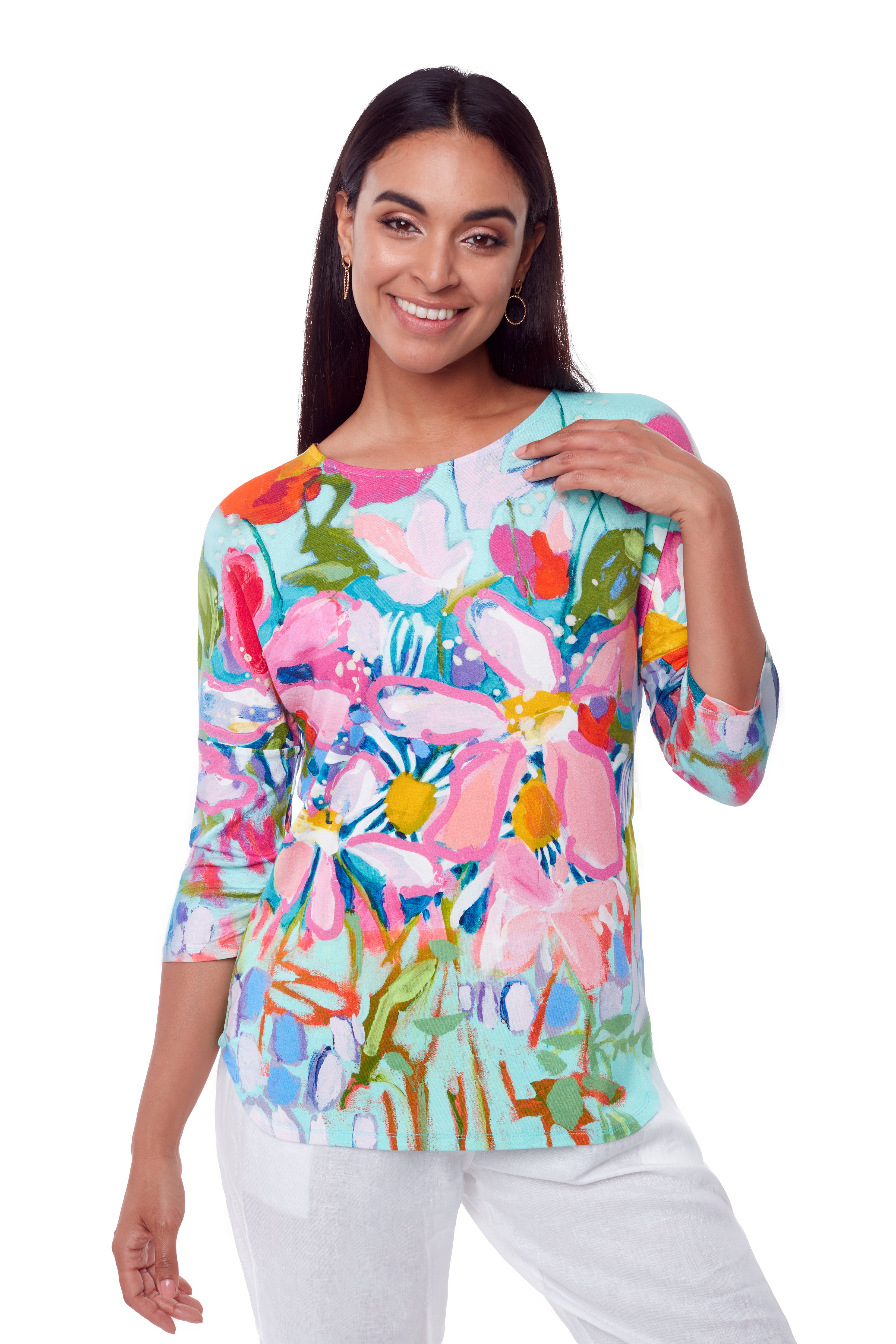 Down by the Ponds Edge 3/4-length dolman sleeve top – The Wearable Art ...